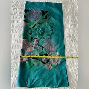 Accessories | Thai Silk Square Scarf Sheer Floral Woven Texture Made ...